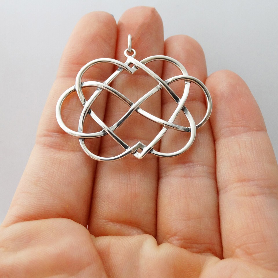 Infinity Double Heart Pendant - 925 Sterling Silver - Infinite Love ...