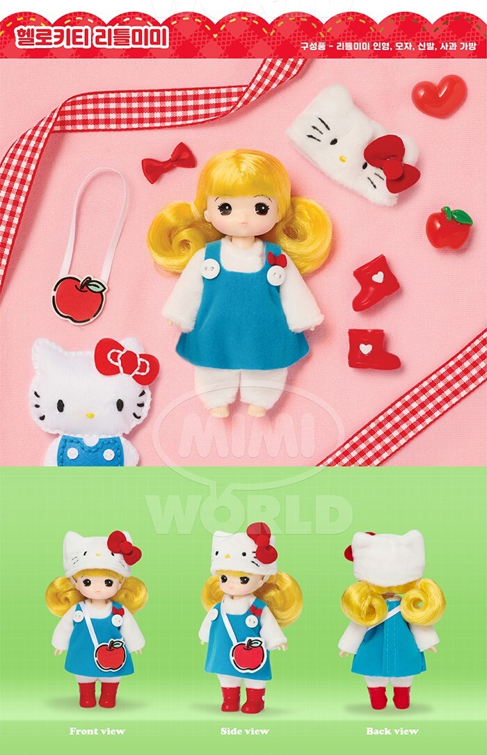 Sanrio Characters x Little Mimi HELLO KITTY Red Figure Doll Korean Toy ...