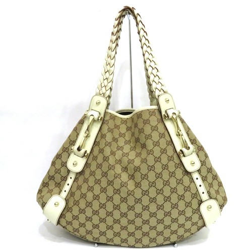 Used Gucci Handbag GG Canvas One Shoulder Braided Shoulder Bag A Rank ...