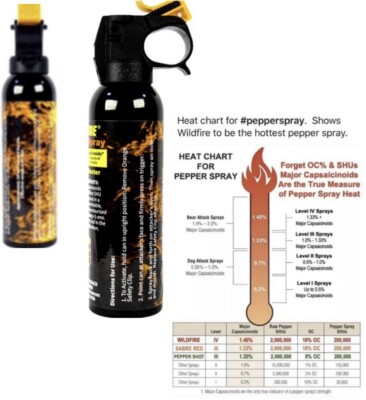 USA FOGGER Wildfire Pepper Spray 1. 4 9 oz POLICE SELF HOME Defense ...