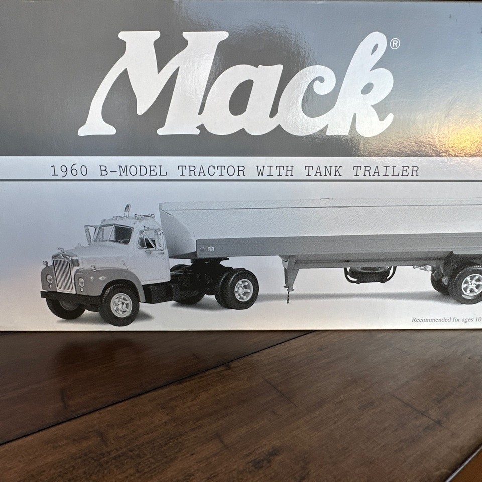 1/34 1ST GEAR SHELL OIL 1960 MACK B-MODEL SEMI TRACTOR TANKER TRUCK RED ...