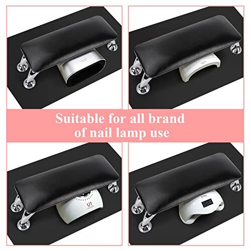 Nail Arm Rest for Acrylic Nails with Nail Table Mat, Microfiber Leather ...