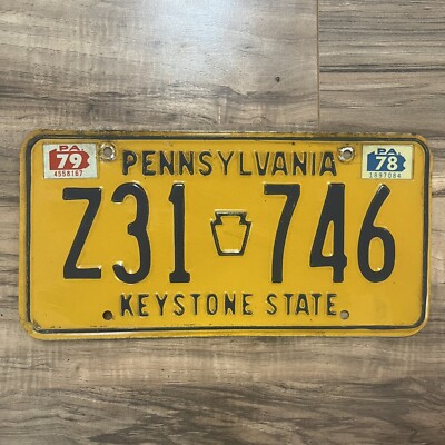 Vintage Pennsylvania 1970’s 78 79 Keystone State License Plate Z31 746 ...