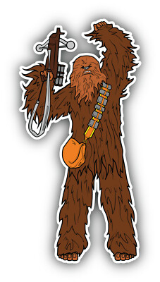 Star Wars Cartoon Chewbacca Sticker Bumper Decal - ''SIZES'' | eBay