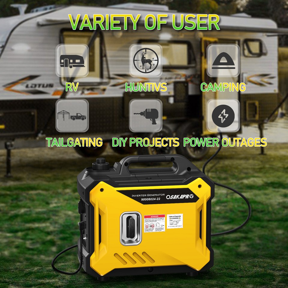 2000w Super quiet Inverter Generator portable generator, light EPA ...