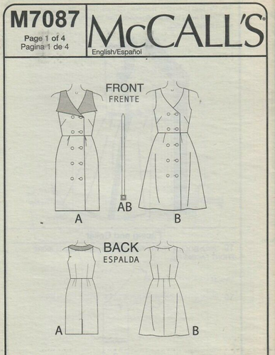 McCall'sSewing Pattern M7087 MP409 ARCHIVE COLL. 1963 Misses Dresses ...
