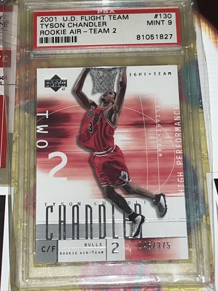 Lot Of 14 Tyson Chandler Bulls W/ 2001-02 Flight Team /375 PSA 9 MINT ...