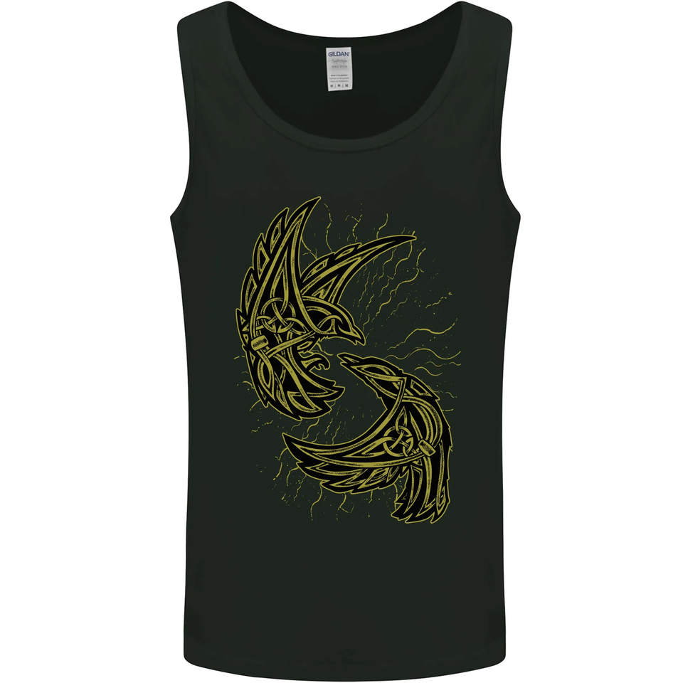 The Viking Raven Symbol Odin Ragnar Tribal Mens Vest Tank Top | eBay