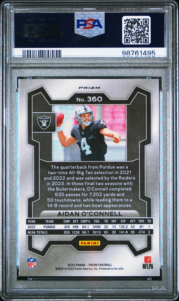 2023 Panini Prizm #360 Aidan O'Connell Retail Red Prizms Rookie Card RC ...