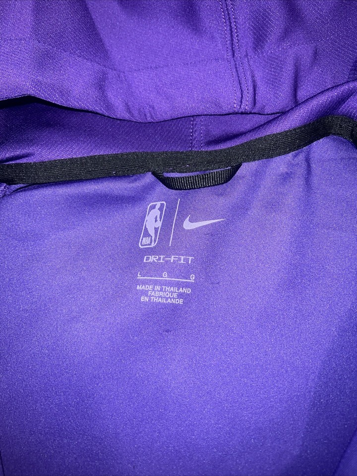 Nike Sacramento Kings Warm Up Full Zip PE Hoodie Jacket Purple Men's Sz ...