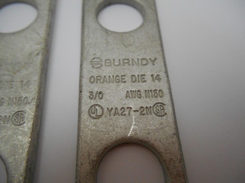BURNDY YA272N Long Barrel CU Lug 2 Hole 3/0 AWG for sale online | eBay