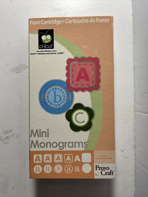 CRICUT Font Cartridge MINI MONOGRAMS Provo Craft No Book | eBay
