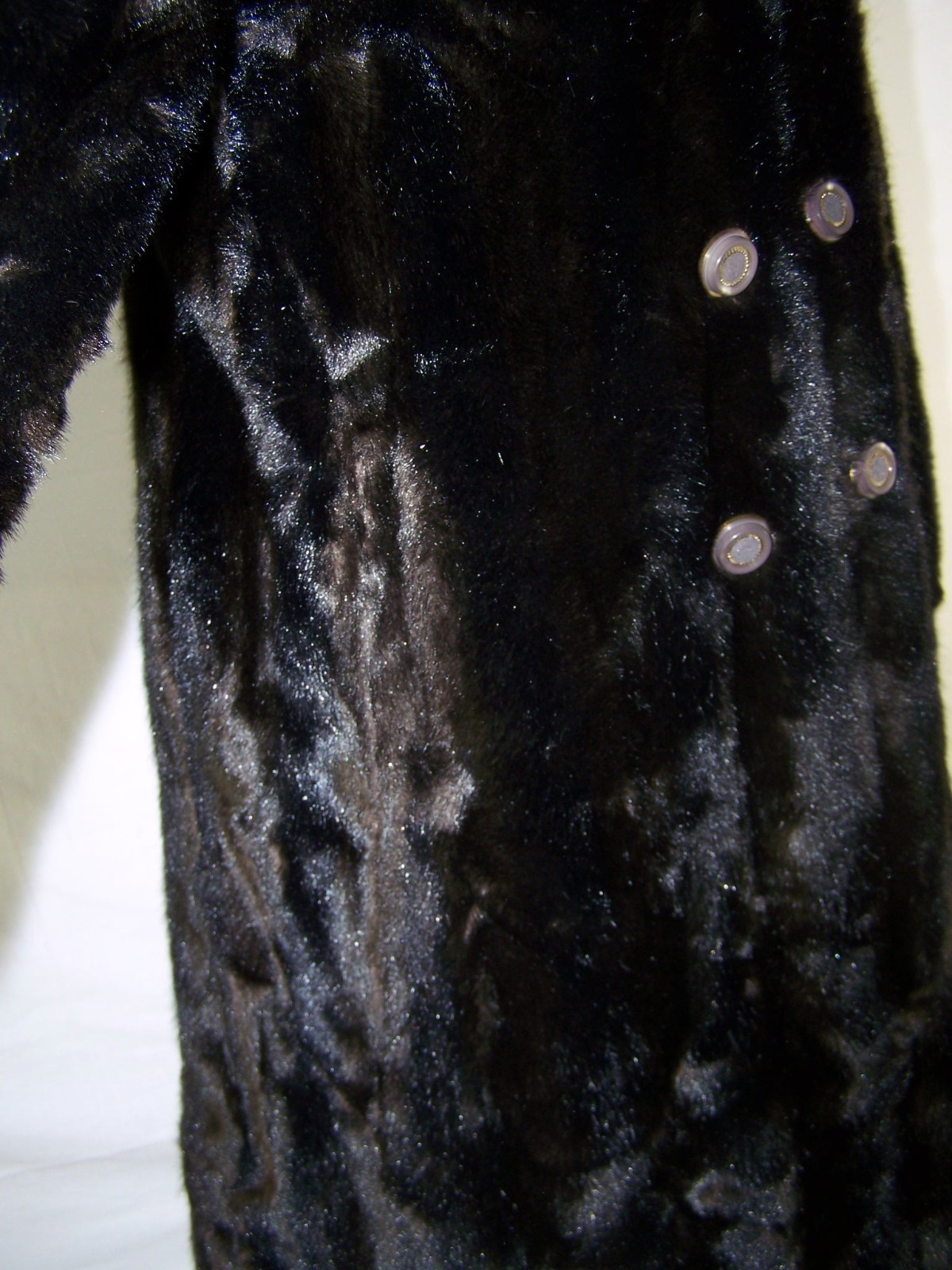 Comme Du Vrai Coat Brown Womens Medium 8 10 Monique Paris Faux Fur CDV ...