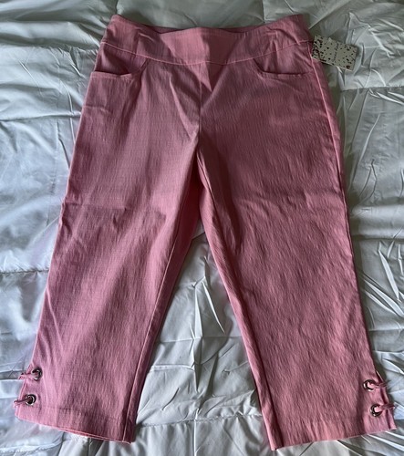 Woman’s Size Large Petite Pink Jenna Rose Pull On Capris New With Tags ...