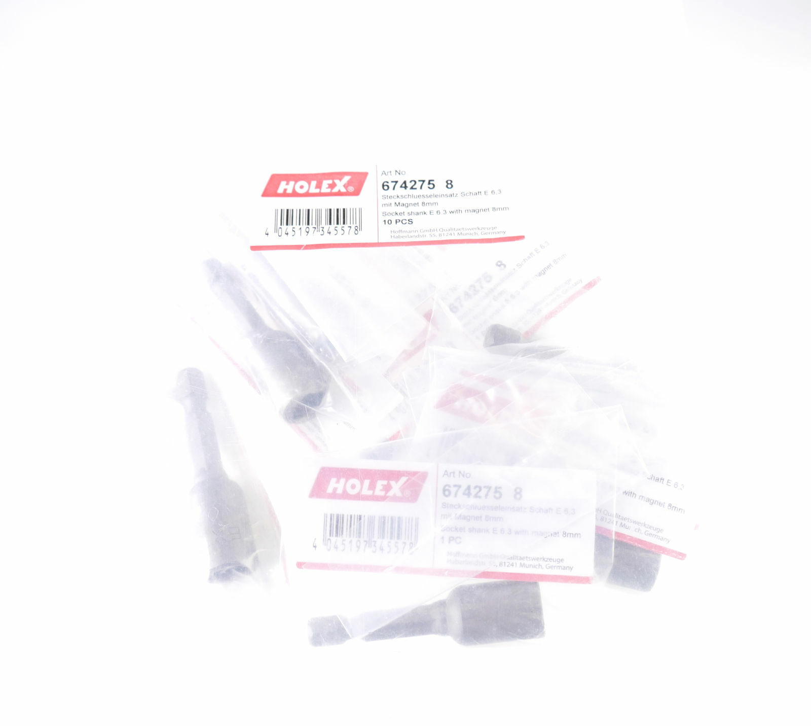 HOLEX 674275 8 M8 Socket wrench bit, shank E 6.3 with magnet 8mm ! NEW ...