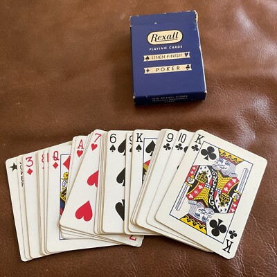 Vintage~Rexall Store Playing Cards~Complete~Full Deck~Nice Condition | eBay