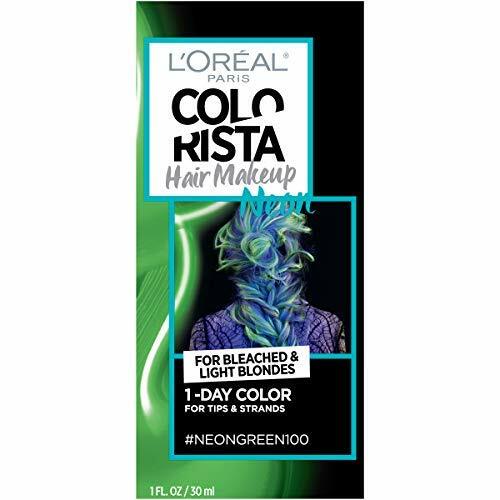 Loreal Colorista One Day Hair Color Makeup Wash Out ~ #NEON GREEN 100 ...