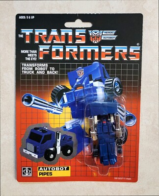 TRANSFORMERS G1 PIPES US SELLER RARE MOSC! AUTOBOT MINI BOT TRUCK TOY ...