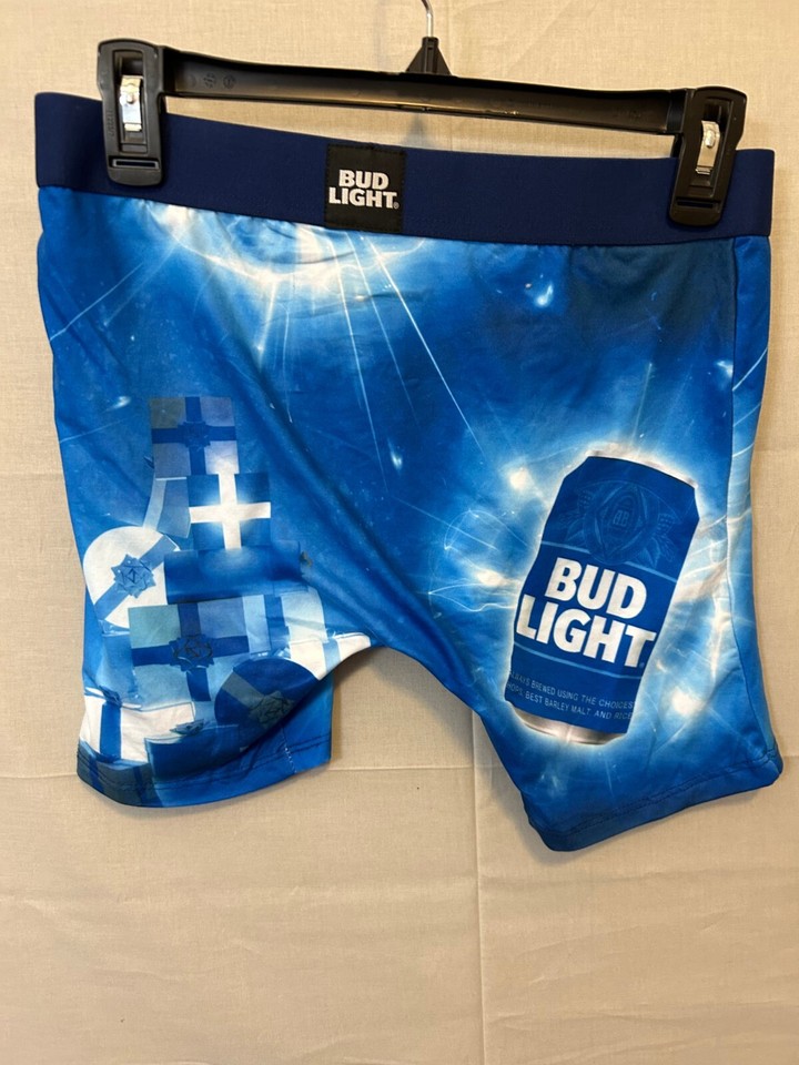 Nwt Crazy Boxer Brief Bud Light Beer Mens Size L Large 6" Underwear ...