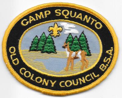 Camp Squanto Old Colony Council Yellow Bdr Oval Boy Scouts of America ...