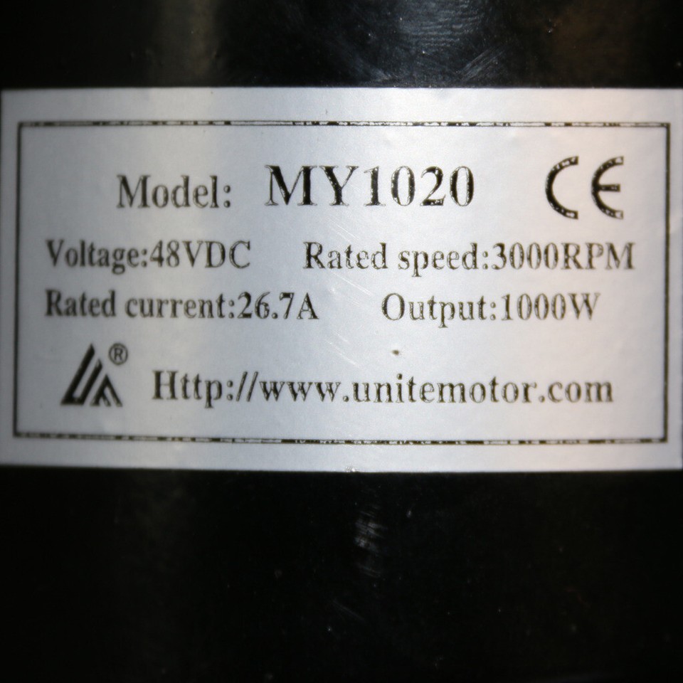 MY1020 48V 1000W DC Brush Electric Motor For Scooter E Bike ATV Go Cart ...