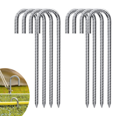 8st J-Typ Bodenanker Erdanker Unkrautvlies Erdnägel Heringe Zeltheringe ...