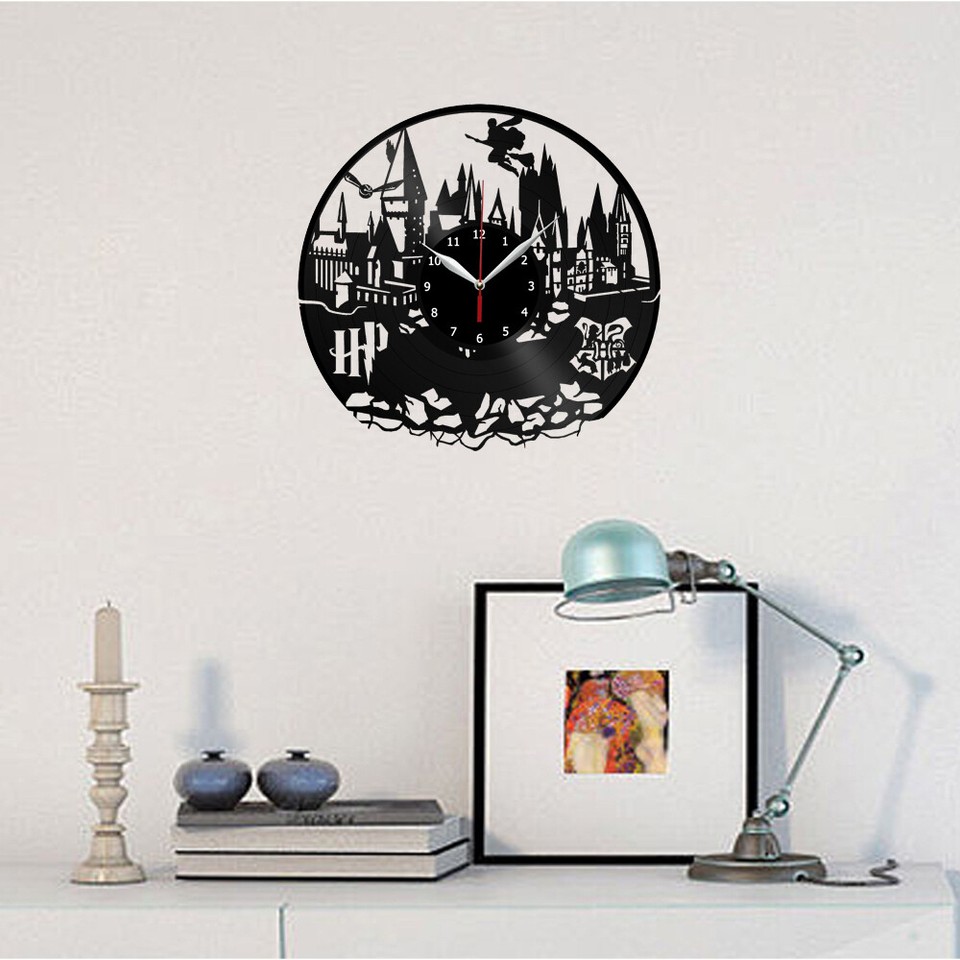 Harry Potter Vinyl Record Wall Clock Fan Art Wall Decor Hogwarts ...