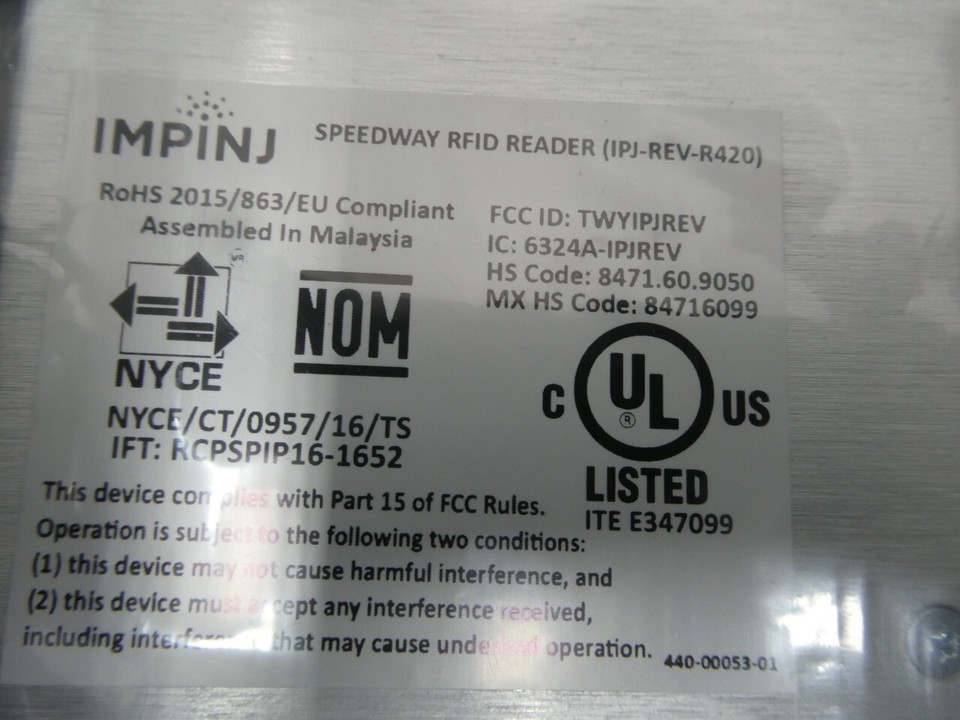 Impinj IPJ-REV-R420-USA2M1 Speedway Rfid Reader | eBay