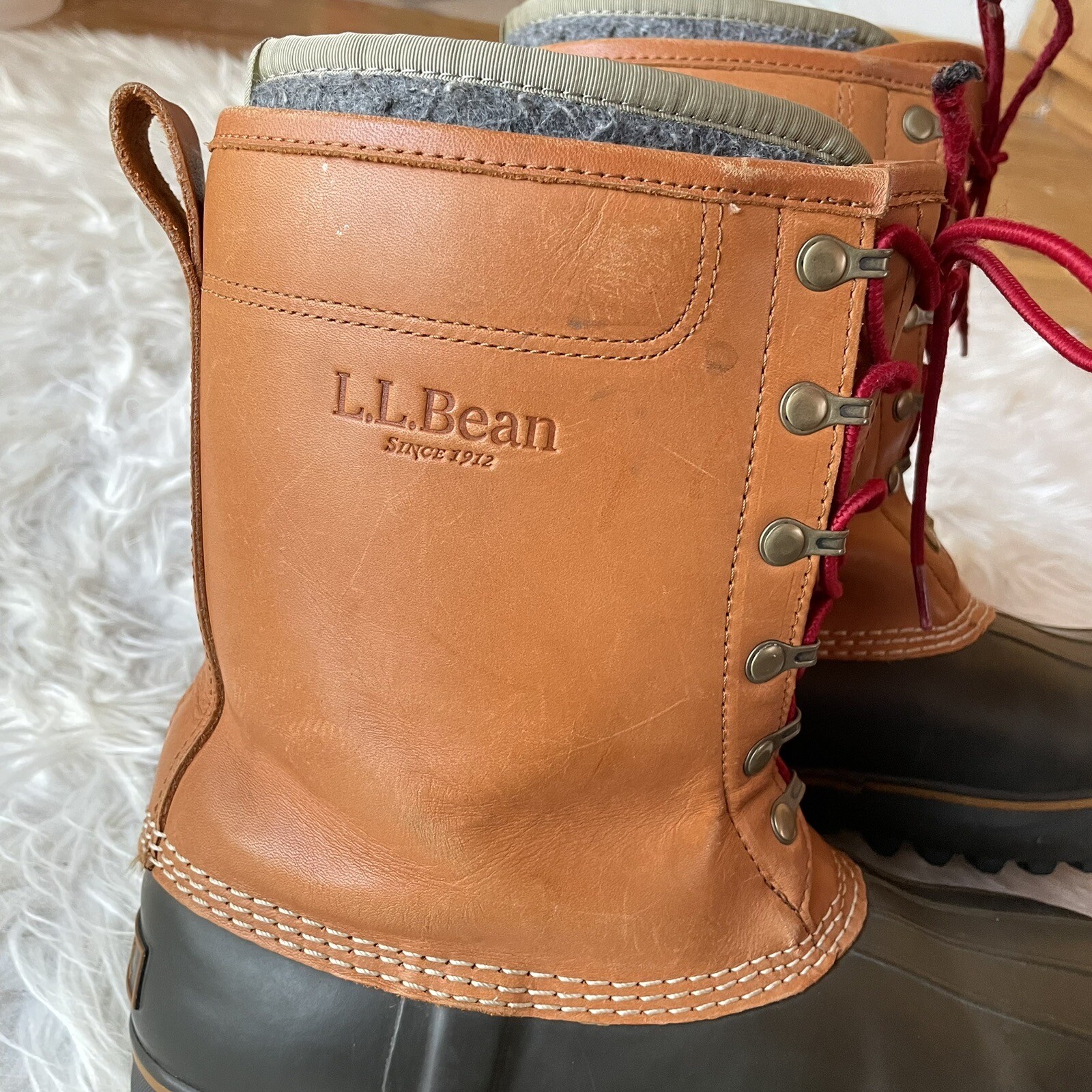VTG LL Bean Duck Insulated Maine Pac Boots Mens 8.5-9 Womens 10-10.5 ...