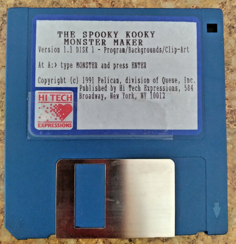 The Spooky Kooky Monster Maker, Hi Tech Expressions 1991 3.5 Disk | eBay
