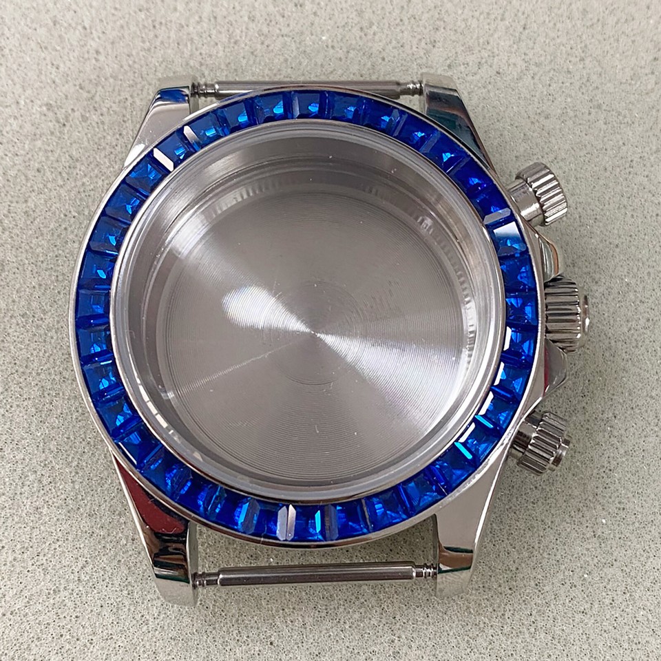 39MM PVD Black/Steel Watch Case Bezel Watch Case for VK63 Movement | eBay