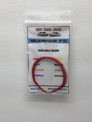 5 Feet Red Detail Wire For 1/24 1/25 Scale Model Car Ignition Spark ...