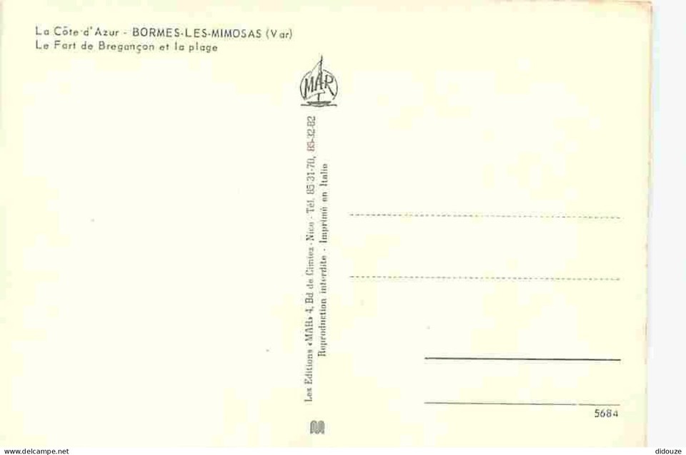 83 - Bormes les Mimosas - Fort de Brégançon - Carte Neuve - CPM - Voir ...