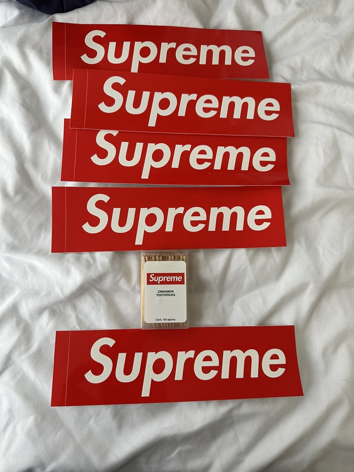 Supreme Cinnamon Toothpicks New FW23 + Supreme Sticker | eBay
