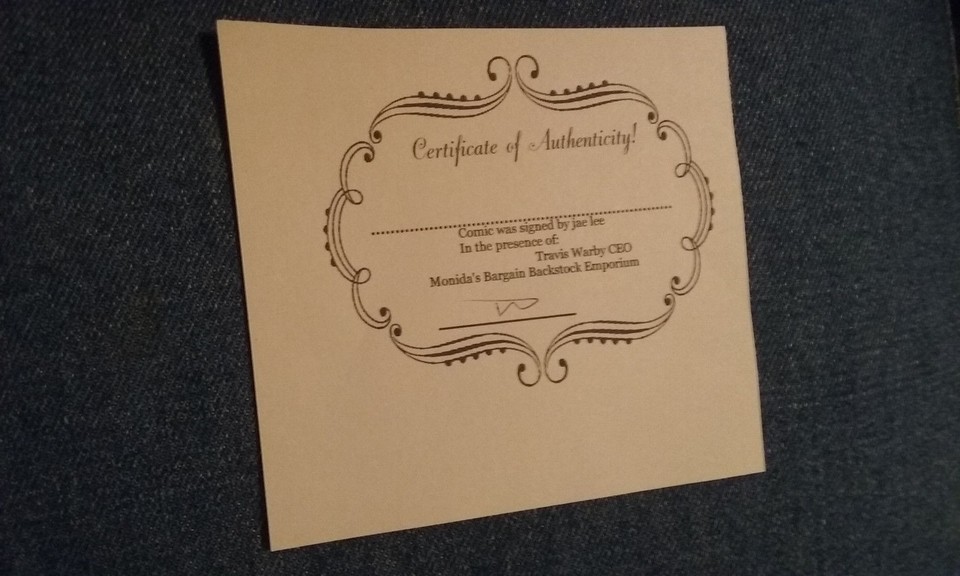 inhumans 3 jae lee signed COA marvel knights comics book movie black ...