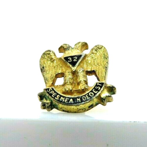 Masonic Scottish Rite Lapel Pin 32nd degree Spes Mea In Deo Est ...
