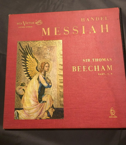 Handel Messiah Thomas Beecham 4 Record Set Color Booklet RCA Victor ...
