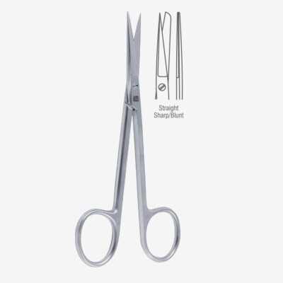 3 Standard Operating Scissors, 5", Straight Blades, Sharp/Blunt Tips | eBay
