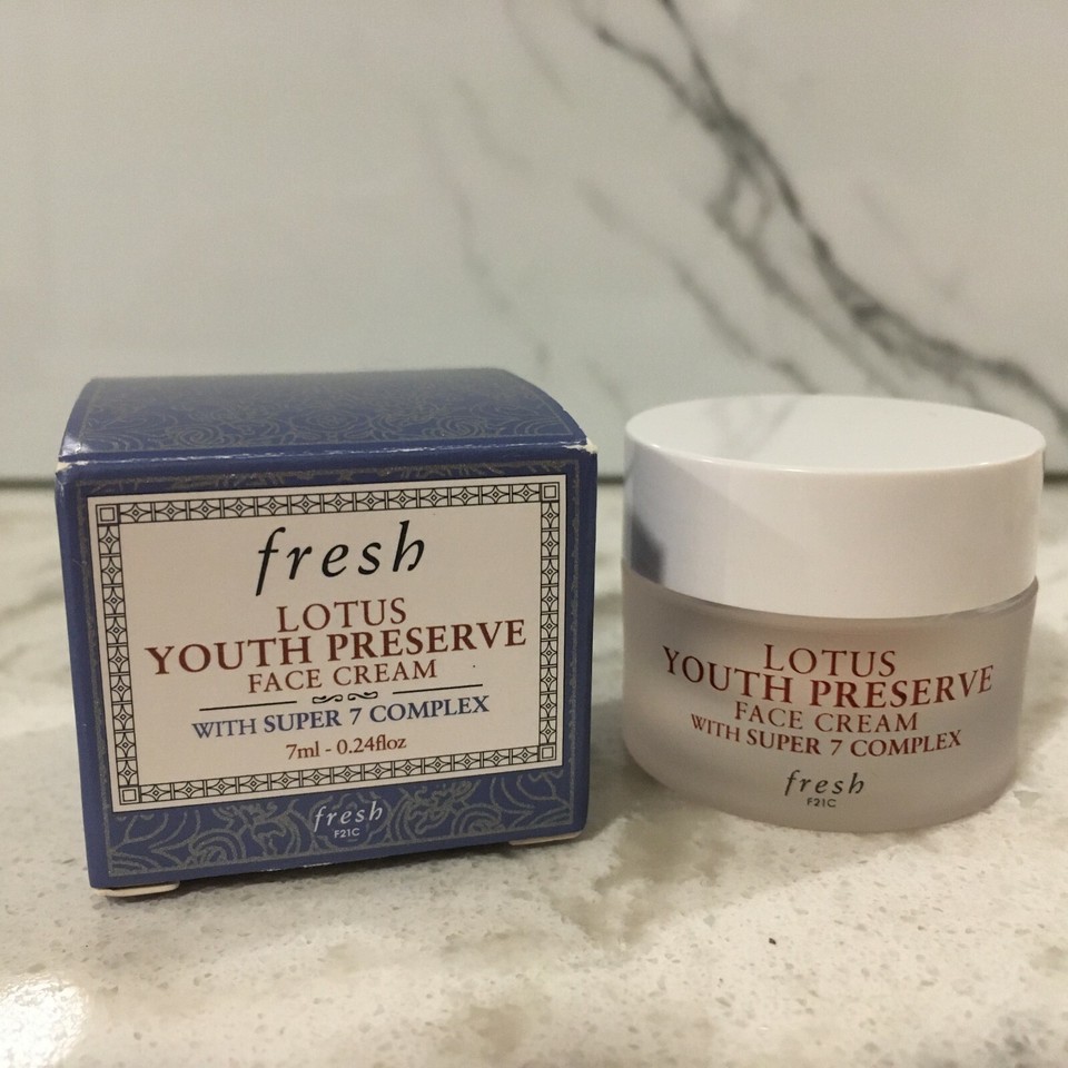 NEW Fresh LOTUS YOUTH PRESERVE Face Cream Deluxe Sample TRAVEL SIZE 0. ...