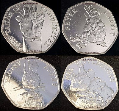 2016-2017-2018 Beatrix Potter Full 13 50p Uncirculated Coins | eBay UK