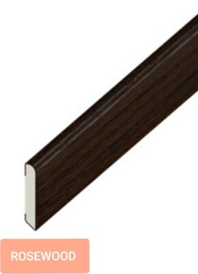 5m x 30mm Rosewood UPVC Plastic Trim Cloaking Fillet Window Bead COILED ...