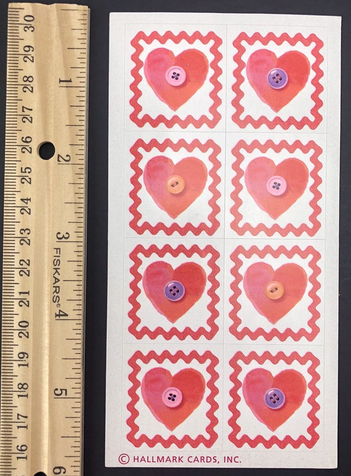 Vintage Hallmark Valentines Hearts Sticker Sheet | eBay