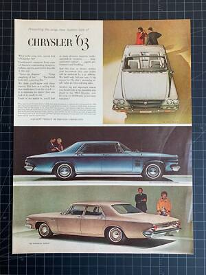 Vintage 1963 Chrysler Auto Print Ad | eBay