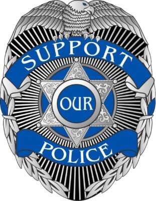 Support our Police Vinyl Decal Police Badge REFLECTIVE | eBay