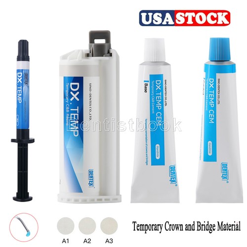 Dentex Dental Temporary Resin Material Blue/Crown Bridges Zinc Oxide ...