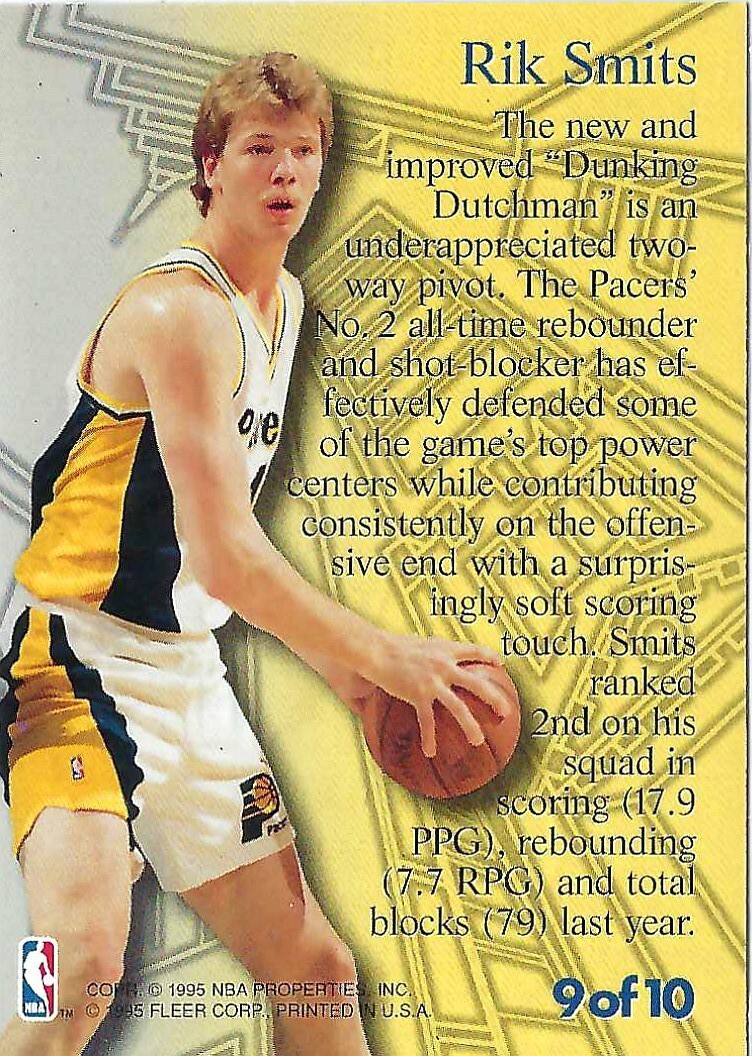 1995-96 Fleer Metal Steel Tower Rik Smits - Indiana Pacers | eBay