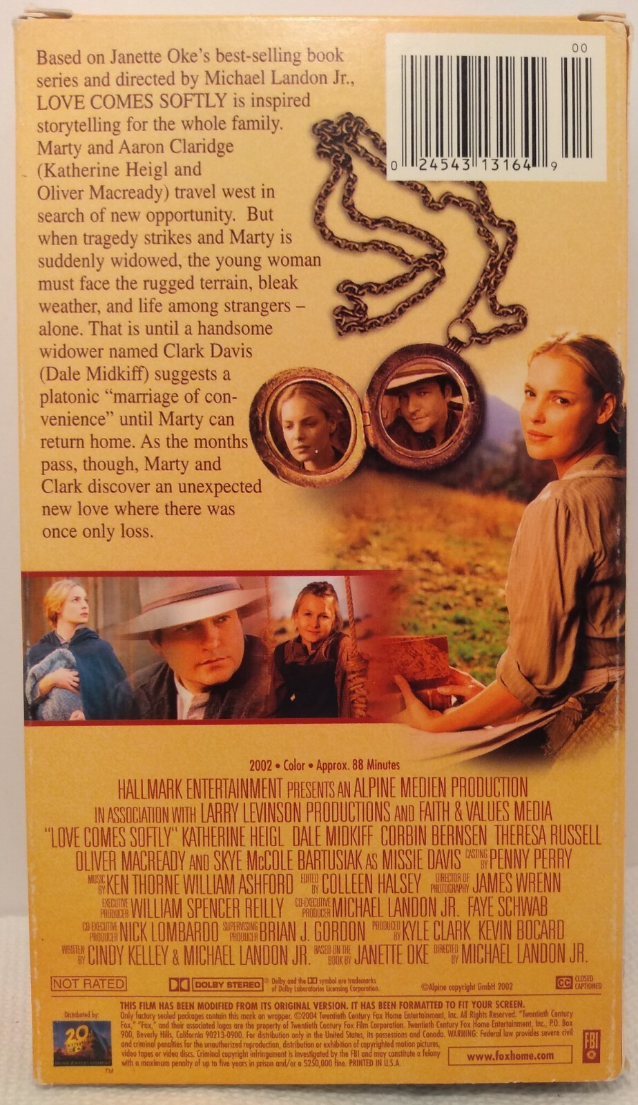 LOVE COMES SOFTLY (VHS) Katherine Heigl, Corbin Bernsen, T. Russell ...
