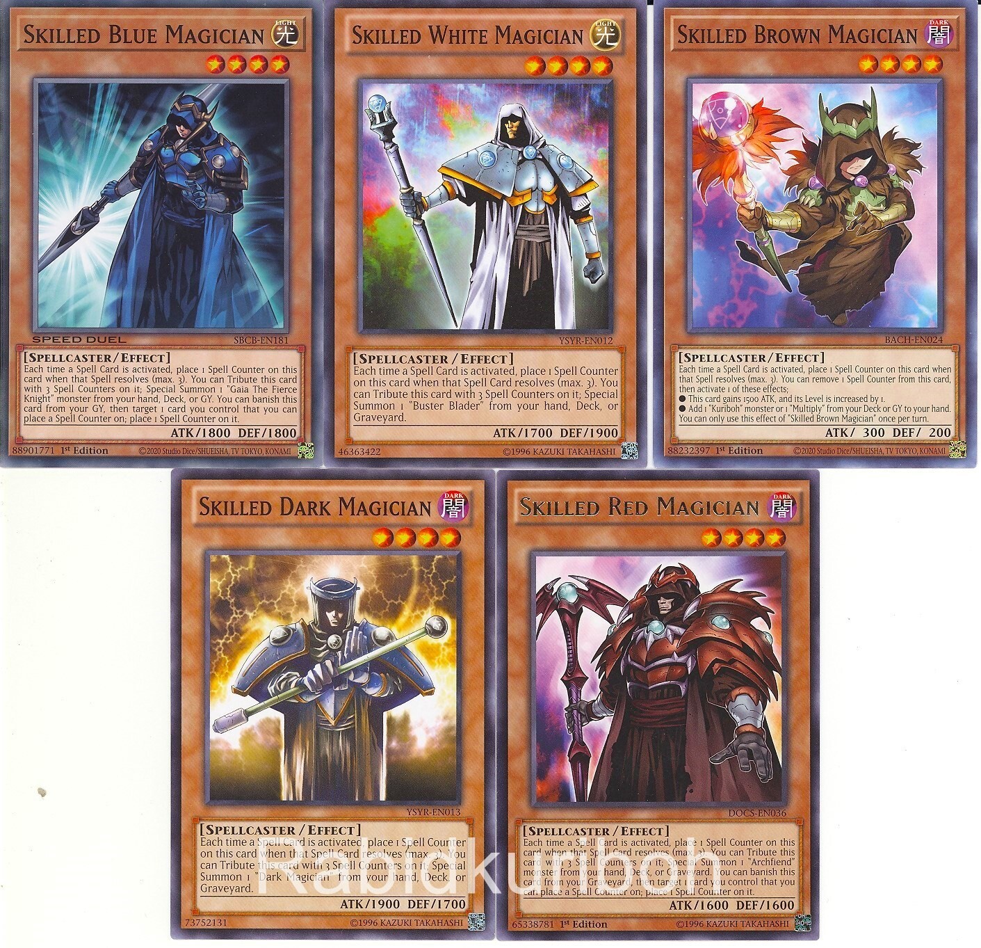 Yugioh Skilled Magician Set - Blue White Dark Red Brown | eBay