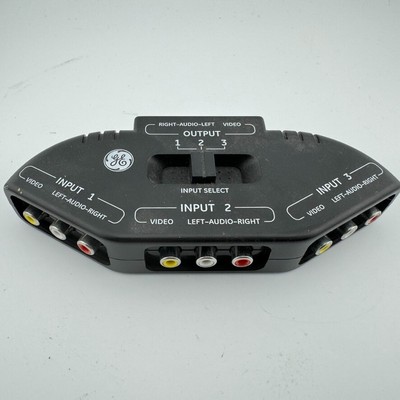 GE 3 Device Audio and Composite Video Switch Selector 73237 | eBay