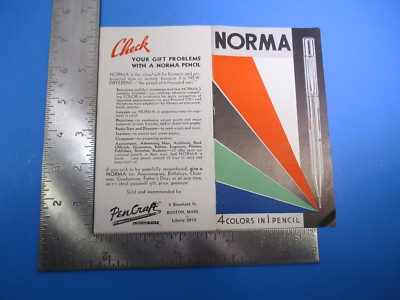 Vintage Norma 4 Colors in Pencil Perfect Pencil Gift Advertisement ...